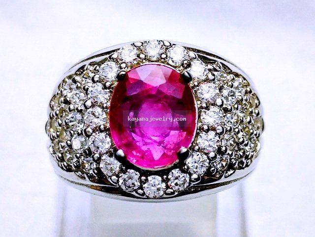 HOT PINK RUBY CRYSTAL BATU PERMATA | BATU MULIA